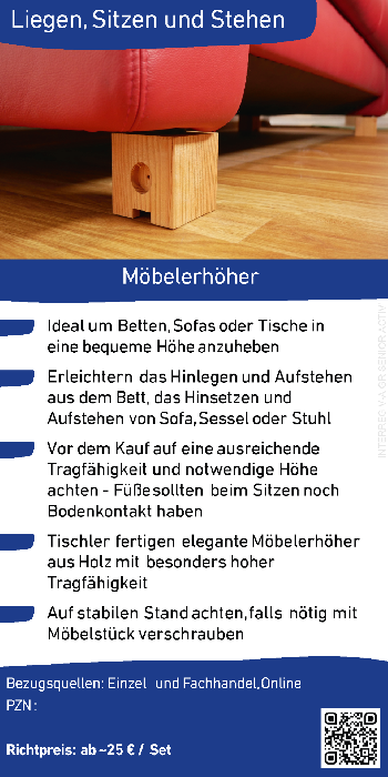 Liegen, Sitzen und Stehen